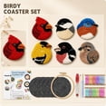 2026 Woodland Birds Coasters Punch Needle Kit – DIY Craft Starter Set ...