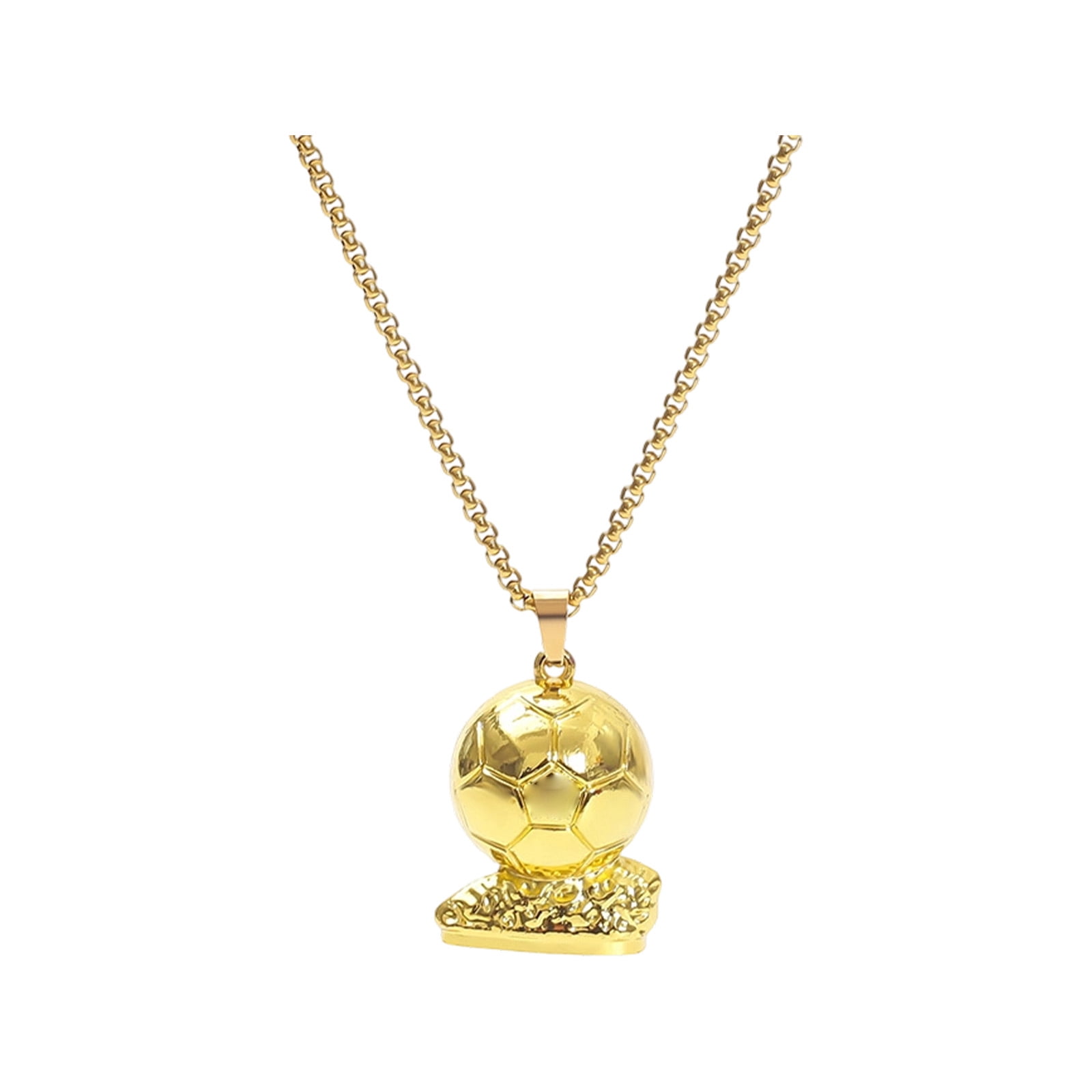 2026 World Cup Gold Snake Chain Soccer Trophy Pendant Necklace, Women ...