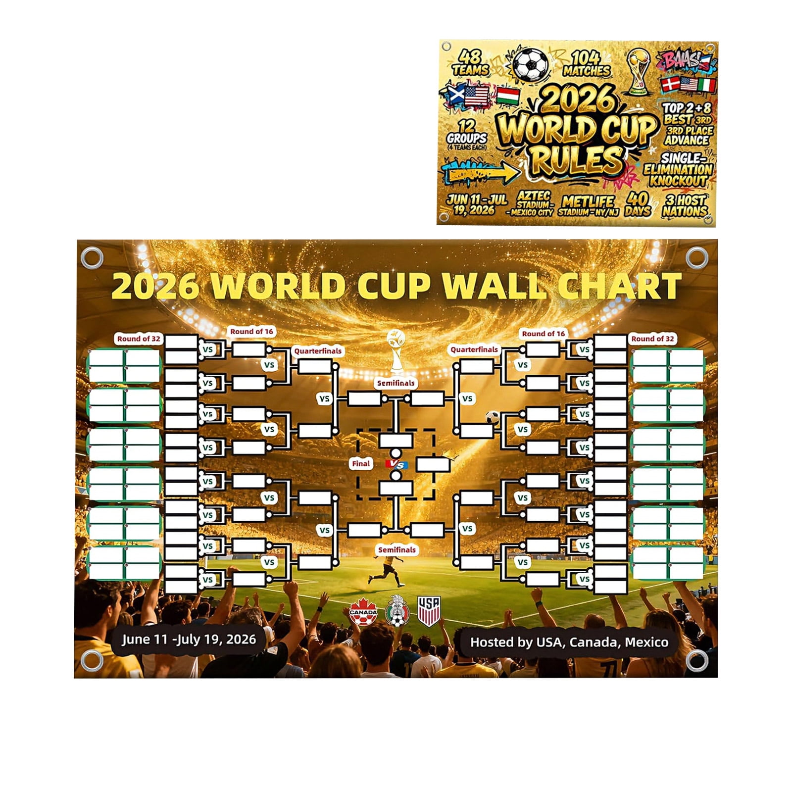 2026 World Cup Schedule Poster & Final Round 48-Team Collection ...
