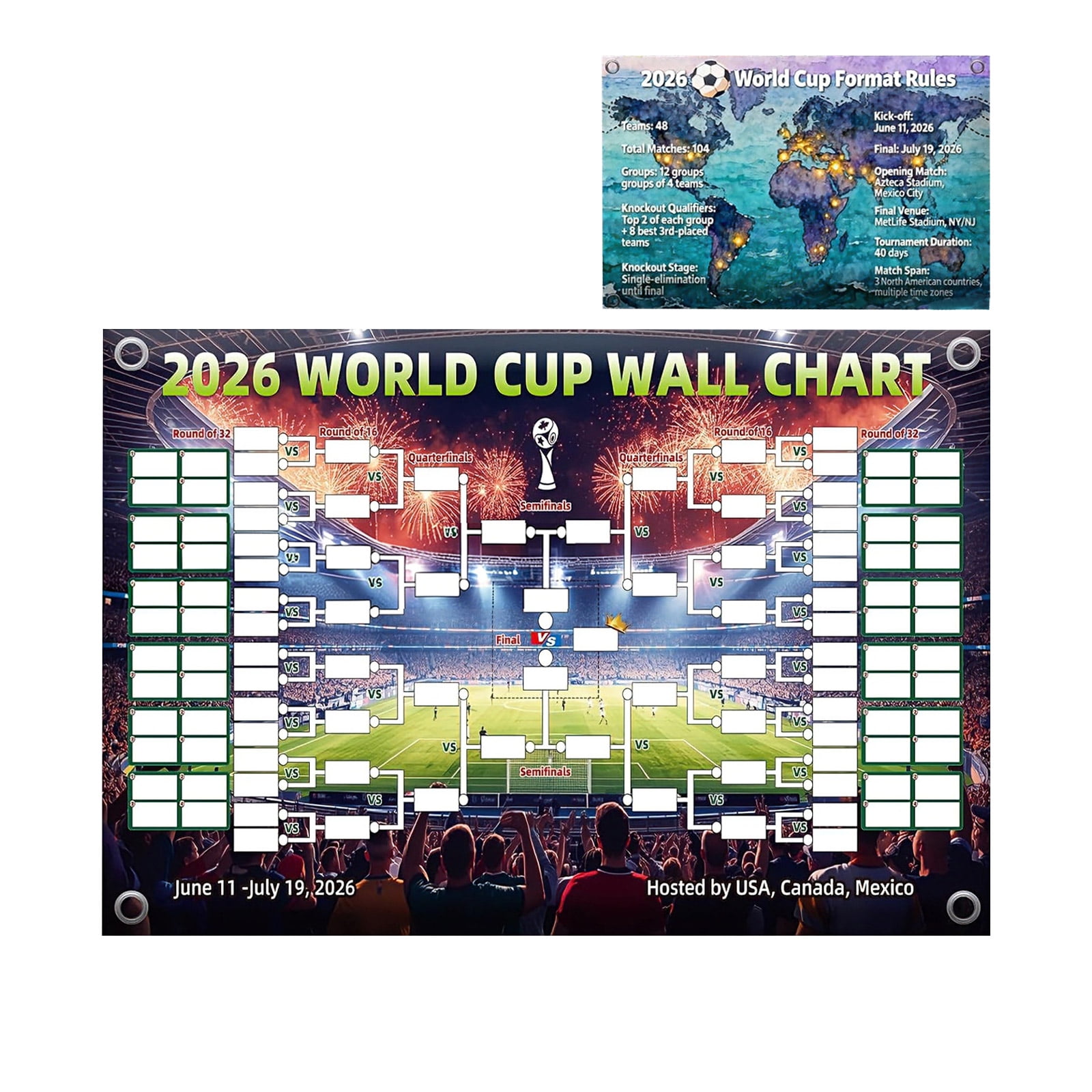 2026 World Cup Schedule Poster & Final Round 48-Team Collection ...
