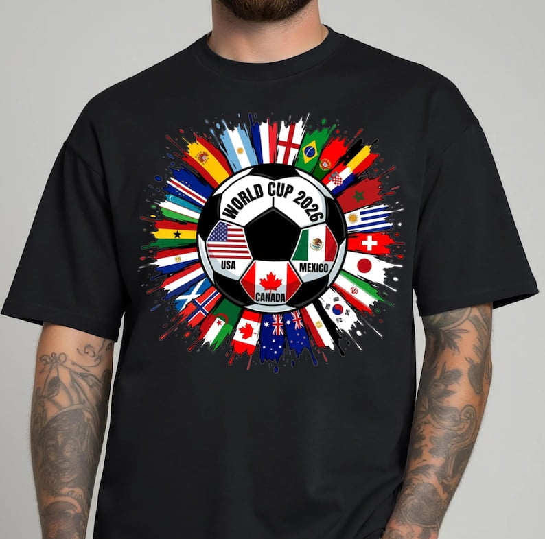 2026 World Cup Shirt - USA Canada Mexico Host Nations Soccer T-Shirt ...