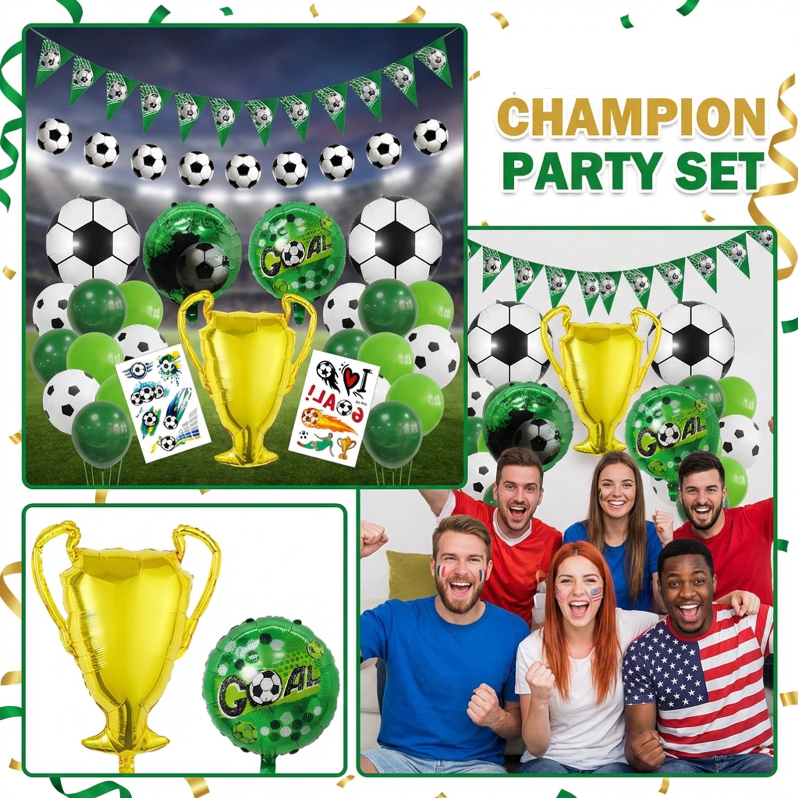 2026 World Cup Soccer Themed Party Decorations Kit,Banners And ...