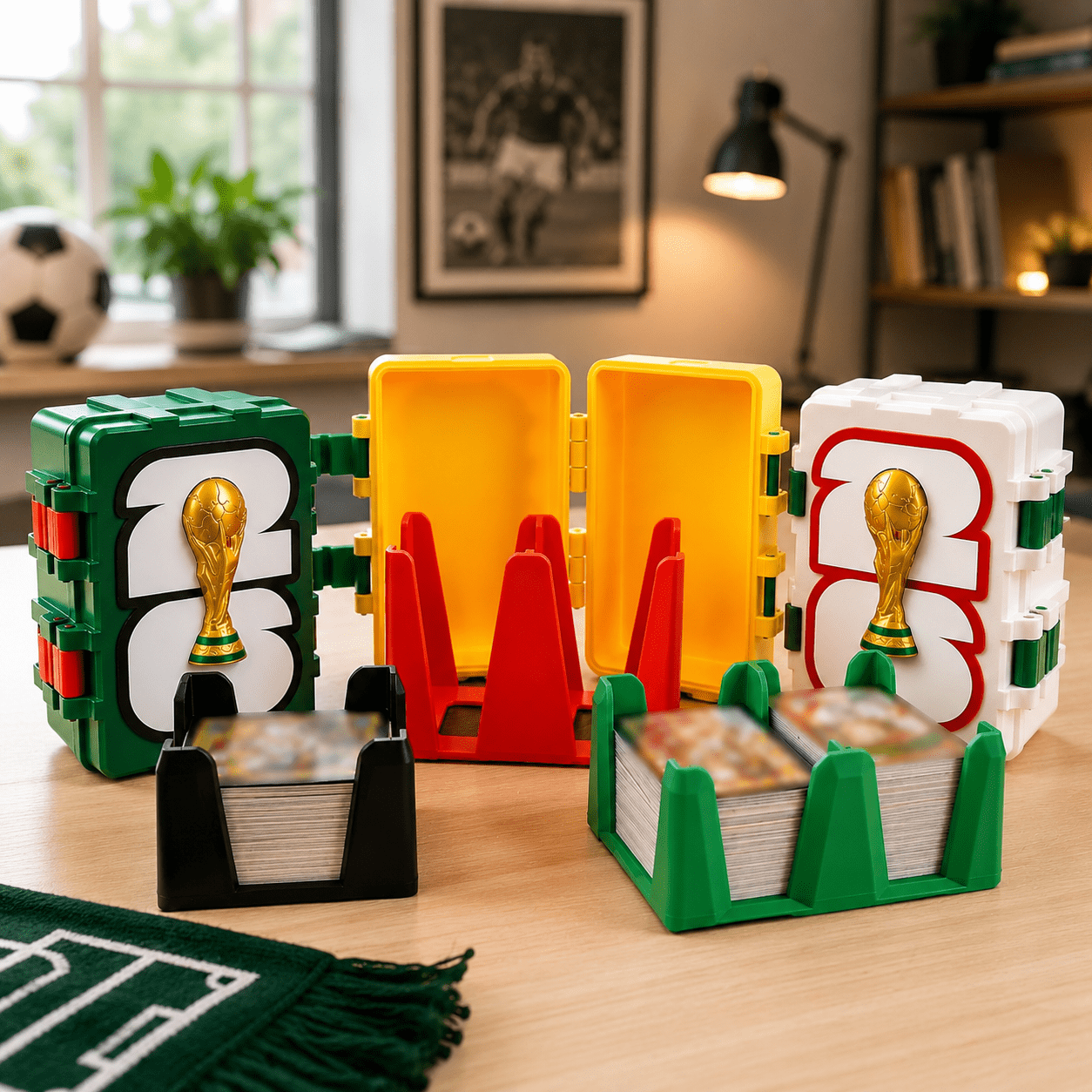 2026 World Soccer Cup Stickers Storage Box, Soccer Trading Card Box ...