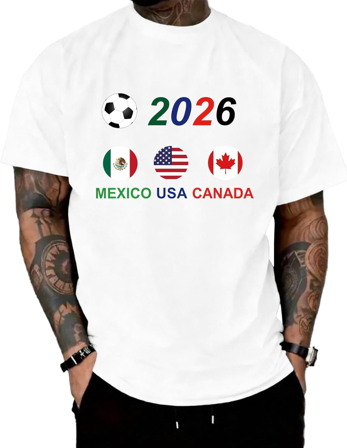 2026 World Soccer Shirt USA Canada Mexico Fan Jersey Unisex Football T ...