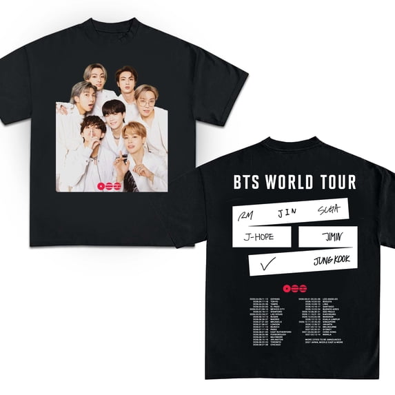 2026 World Tour BTS| Tour Dates Back Print | Armys Perfect Gift ...