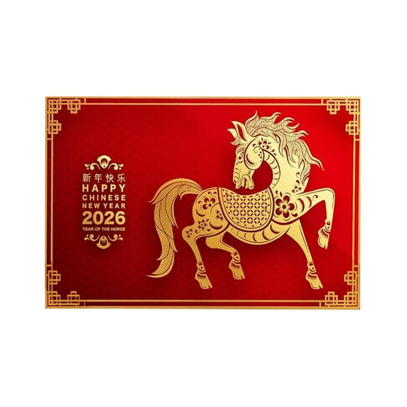 2026 Year Door Mat Horse Year Velvet Entrance Rug Non Welcome Mat For ...