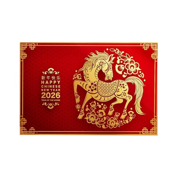 2026 Year Door Mat Horse Year Velvet Entrance Rug Non Welcome Mat For ...