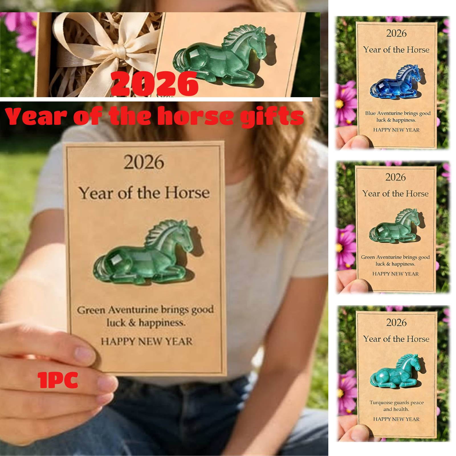 2026 Year of the Horse Gifts - Little Horse Pocket Hug with Lucky ...