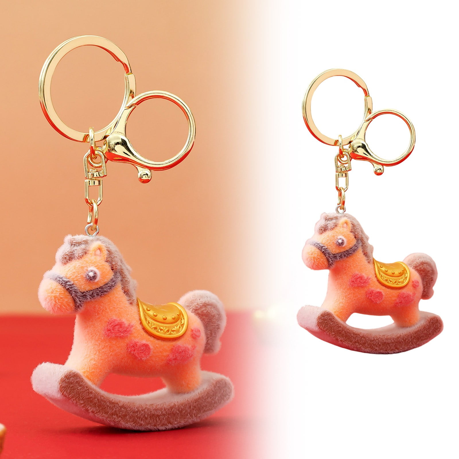 2026 Year of The Horse Ornaments,Cute Plush New Year Decor Key Ring For ...