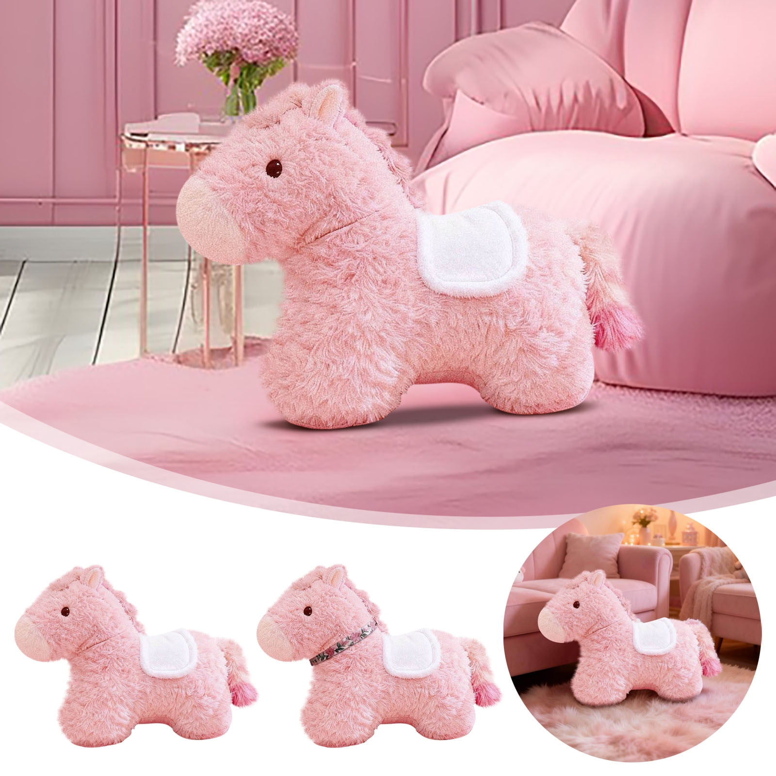 2026 Year of The Horse Pink Plush Pillow - Color-Fast Soft-Touch ...