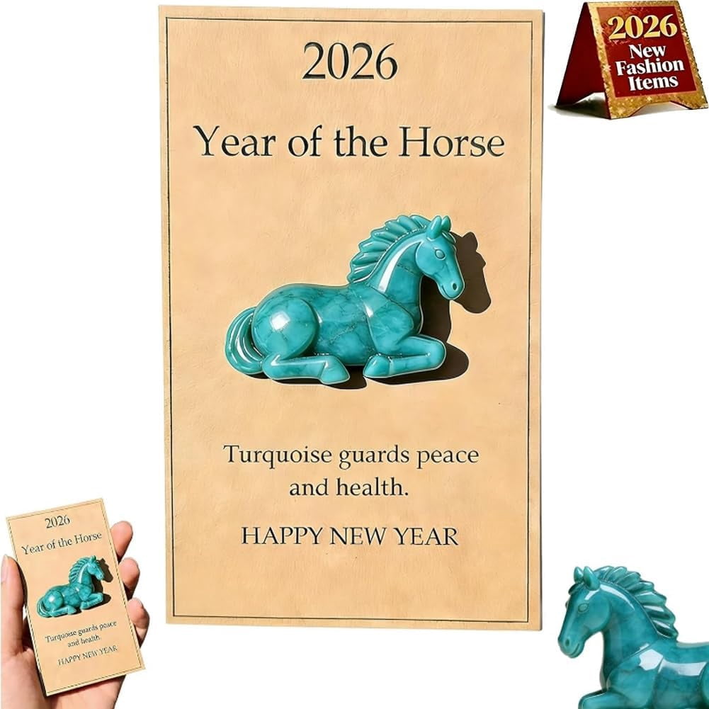 2026 Year of the Horse: Turquoise Guardian Symbol of Health Smooth ...