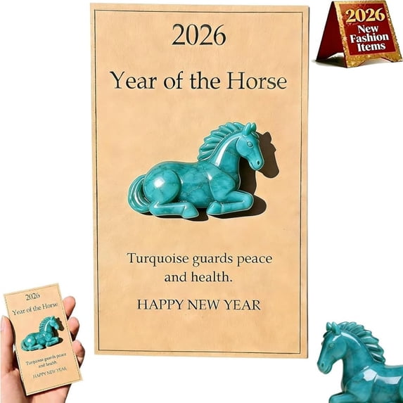 2026 Year of the Horse: Turquoise Guardian Symbol of Health Smooth ...