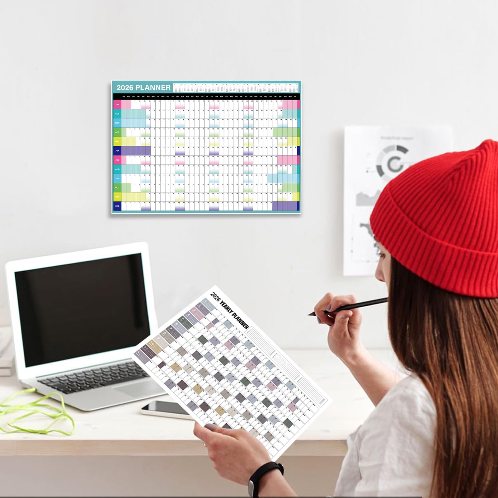 2026 Year Round English Version Desk Calendar Tabletop And Wall ...