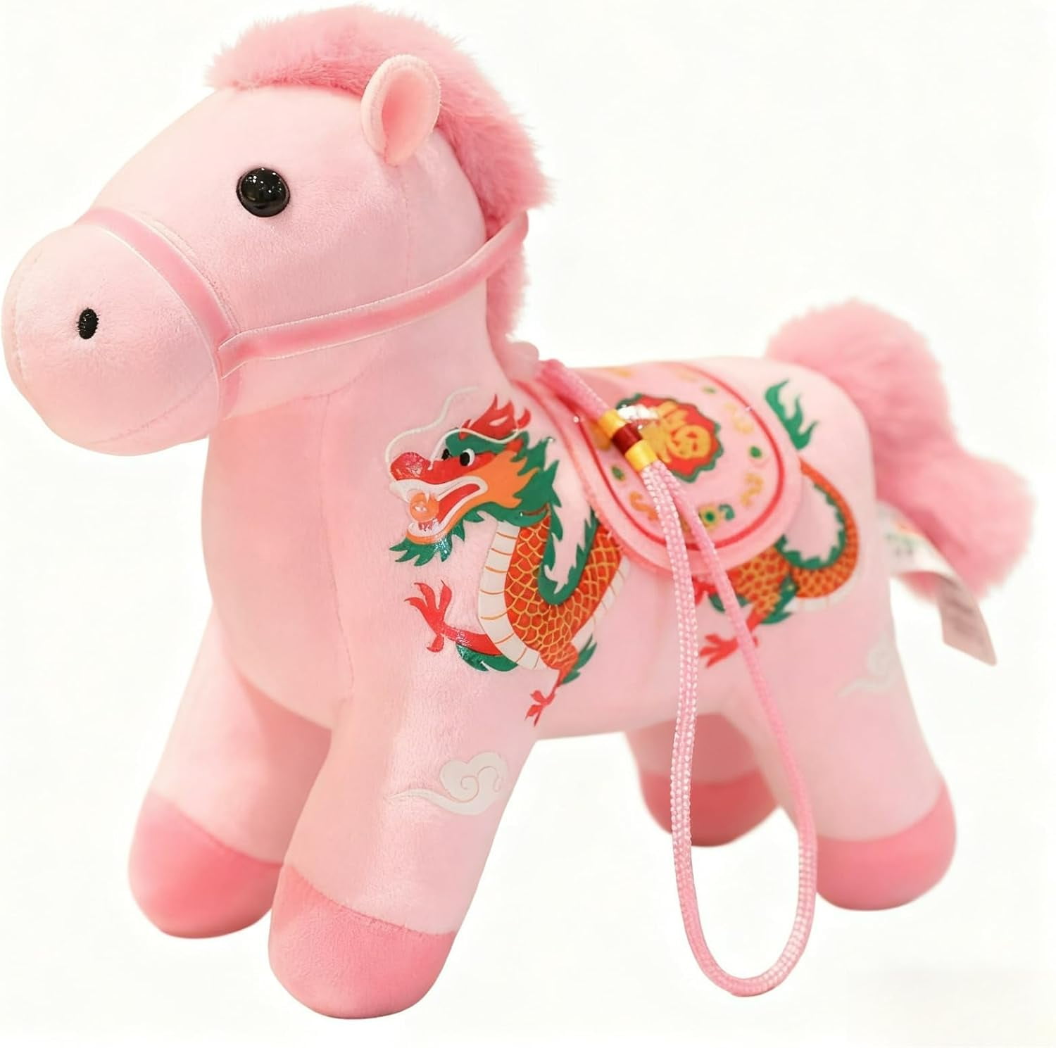 2026 Year of The Horse Plush Figurine Horse Mascot Ornament Zodiac ...