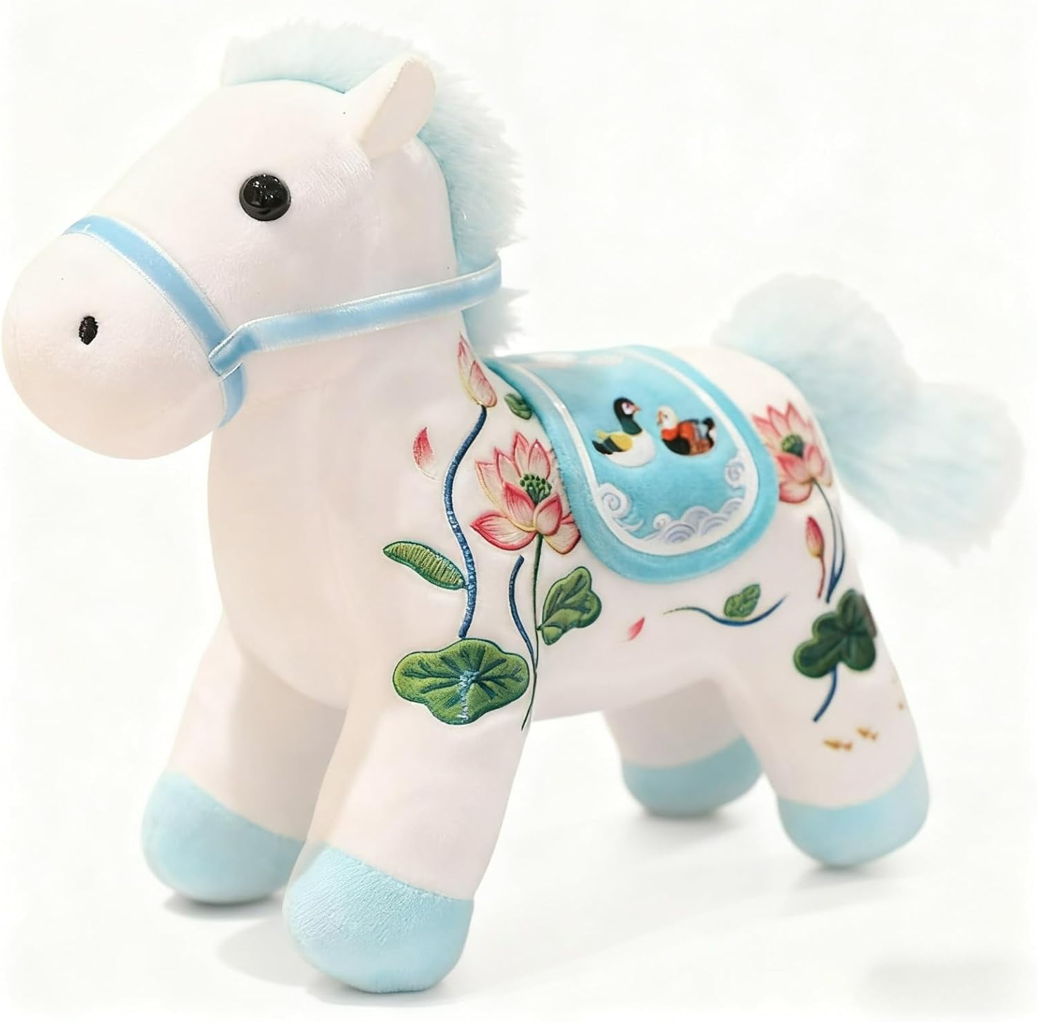 2026 Year of The Horse Plush Figurine Horse Mascot Ornament Zodiac ...