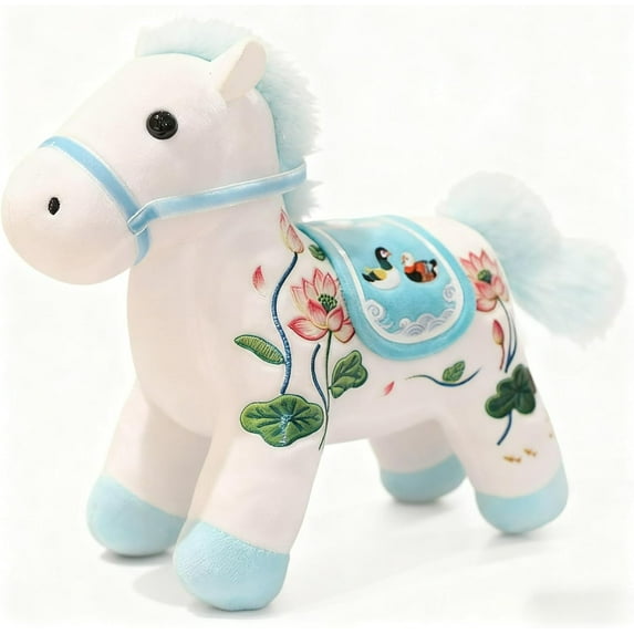 2026 Year of The Horse Plush Figurine Horse Mascot Ornament Zodiac ...