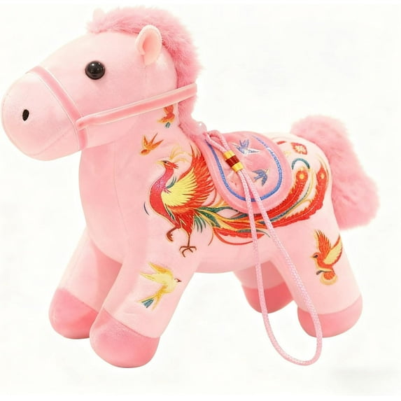 2026 Year of The Horse Plush Figurine Horse Mascot Ornament Zodiac ...
