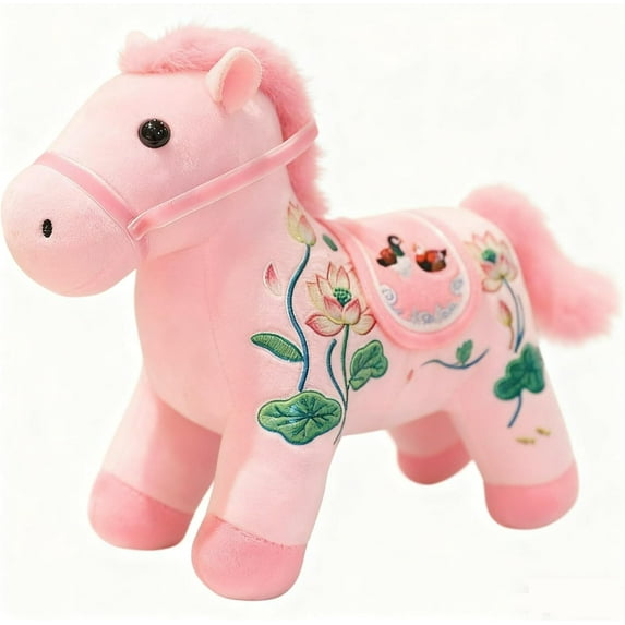 2026 Year of The Horse Plush Figurine Horse Mascot Ornament Zodiac ...
