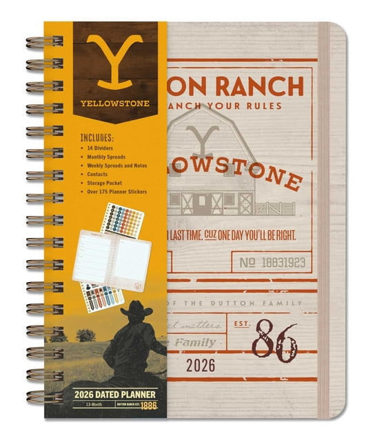 2026 Yellowstone: The Dutton Ranch 13-Month Weekly Planner, (Hardcover ...