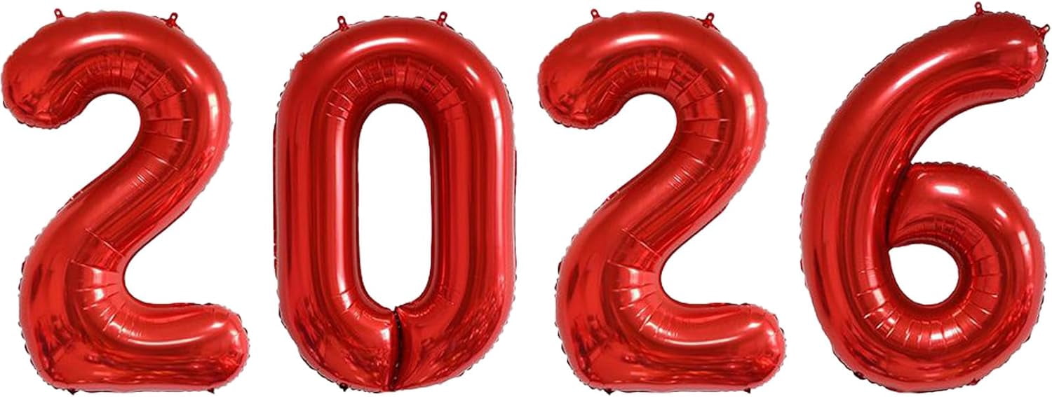 2026 foil number balloons for 2026 New Year's Eve festival party ...