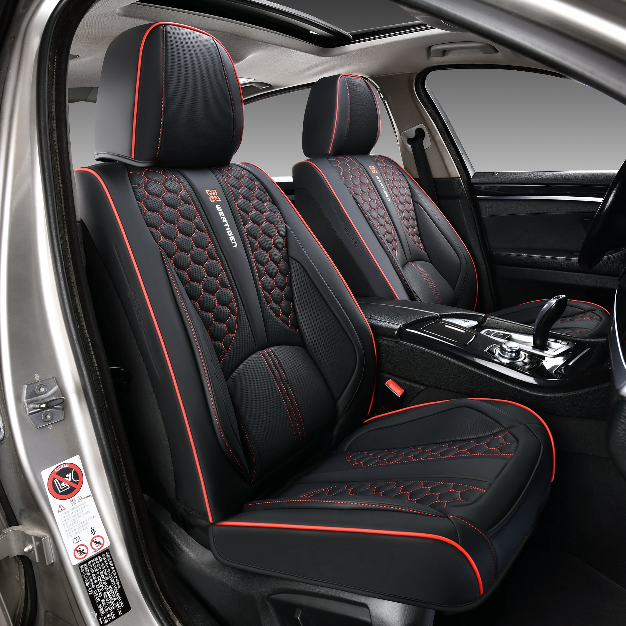 2026 for Kia Seltos Car Seat Covers Waterproof Leather Upholstery ...