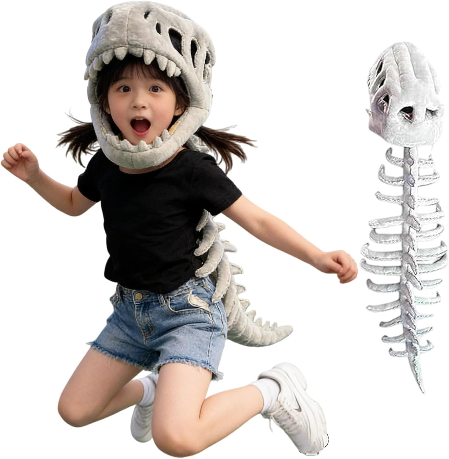 2026 new 3D Dinosaur Skeleton Prop Halloween Dinosaur Skeleton Plush ...