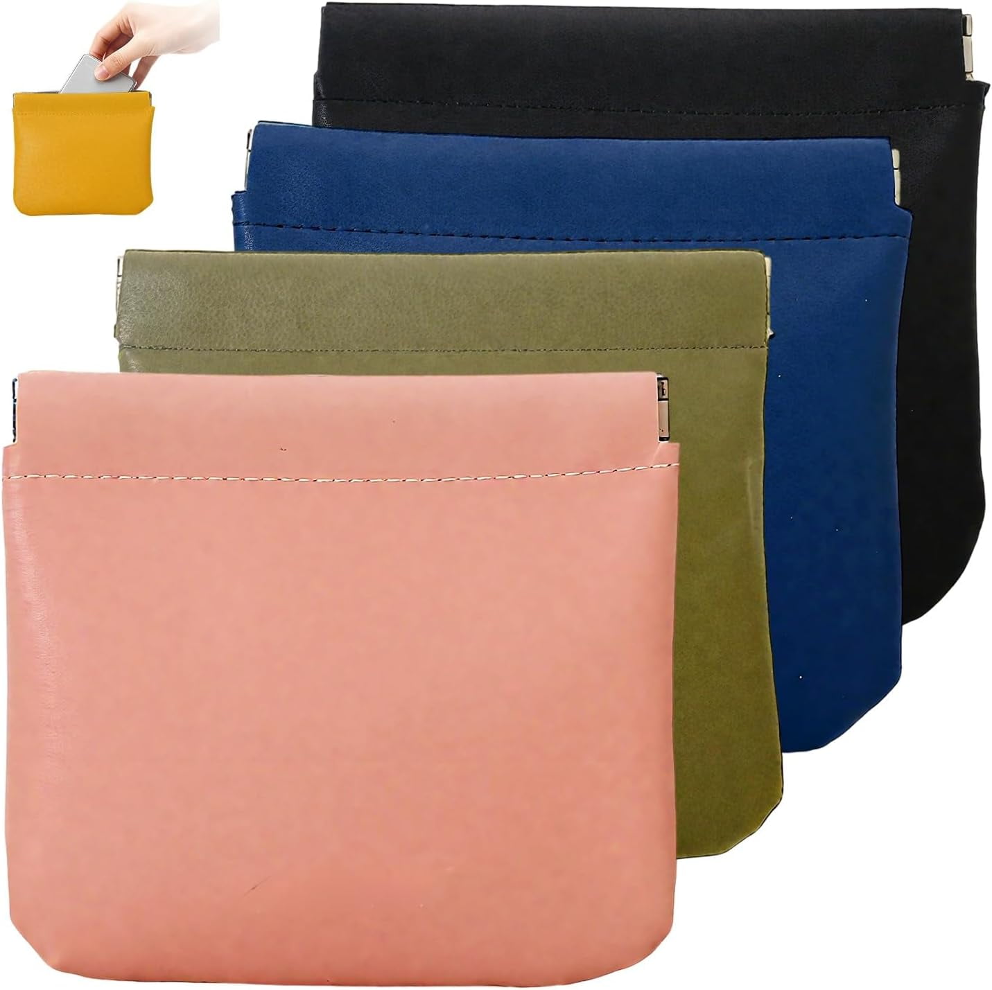 2026 new Closure Leather Organizer Pouch,Personalized Snap Closure ...