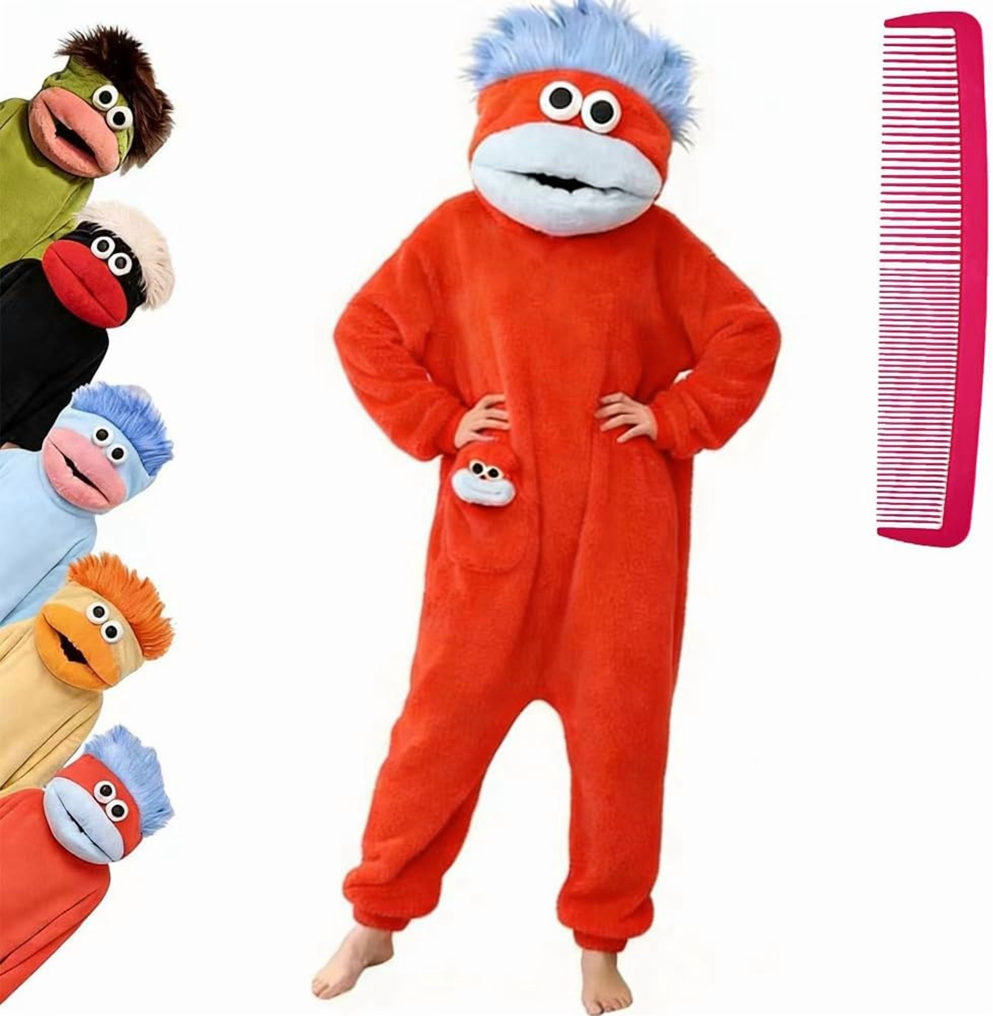 2026 new Funny Big Mouth Monster Onesie Pajamas with Large Comb ...
