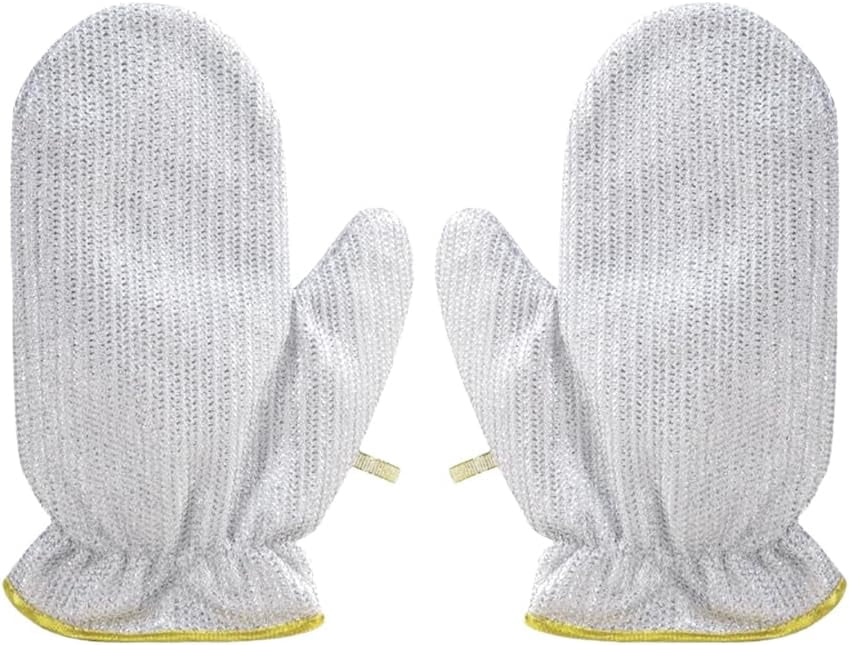 2026 new Steel Wire Dishwashing Gloves, Silver Wire, Waterproof Oil ...