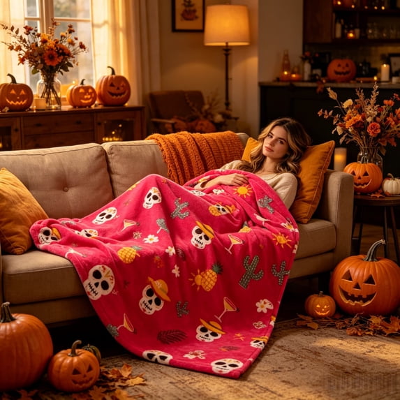 2026 new Summerween Oversize Super Soft Plush Throw Blankets, Summer ...