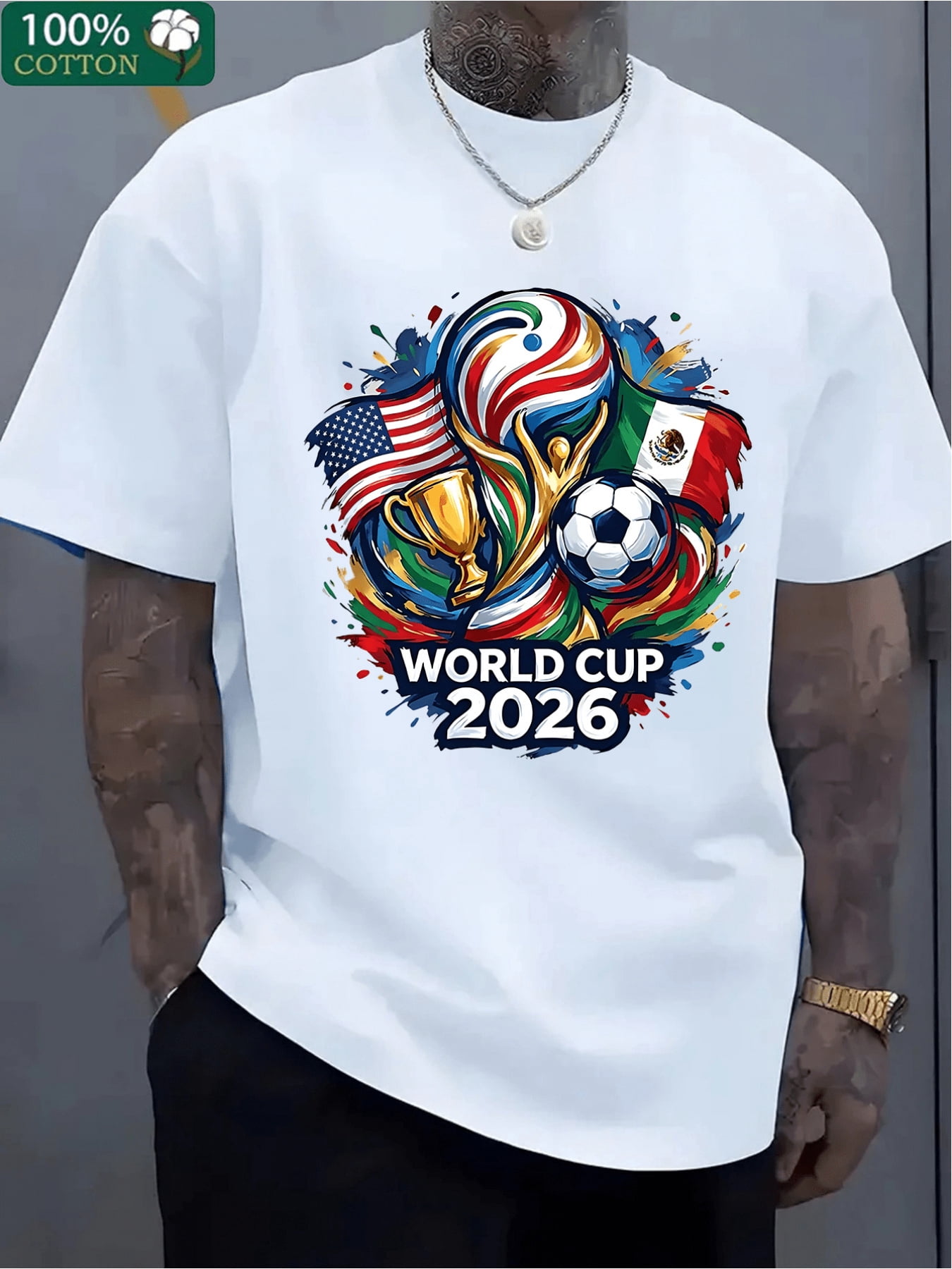 2026 -themed 100% Cotton Men's T-shirt, Made from Heavyweight ...