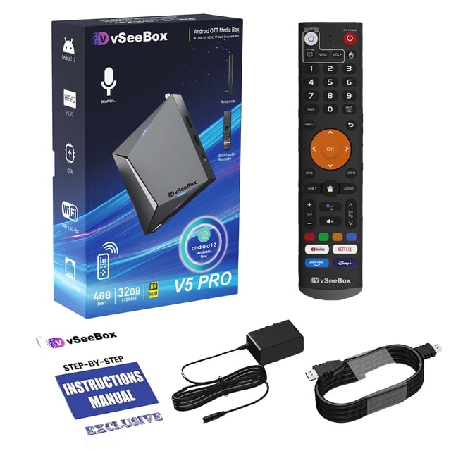 2026 vSeeBox V5 Pro Easy Setup Voice Control Official Authorization ...