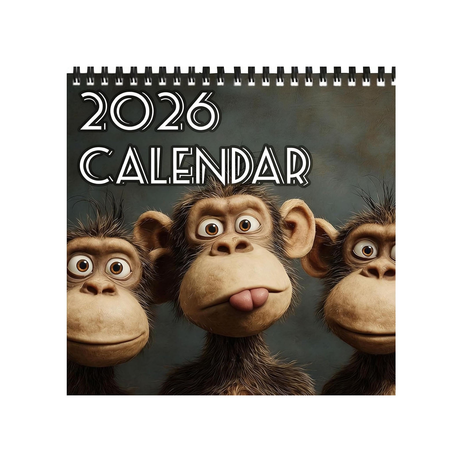2026 wall calendar Cute and funny monkey calendar New Year Wall ...
