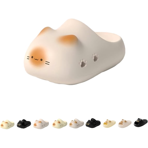 2026New Cat Paw Print Shoe Summer, Unisex Cute Cat Paw Slippers EVA ...