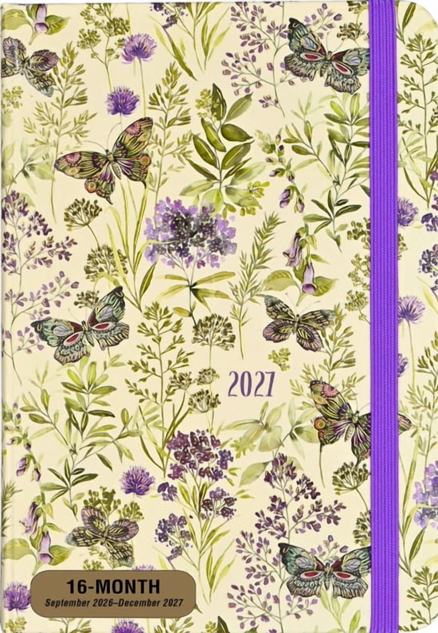 2027 Amethyst Butterflies Weekly Planner (16 Months, Sept 2026 to Dec ...