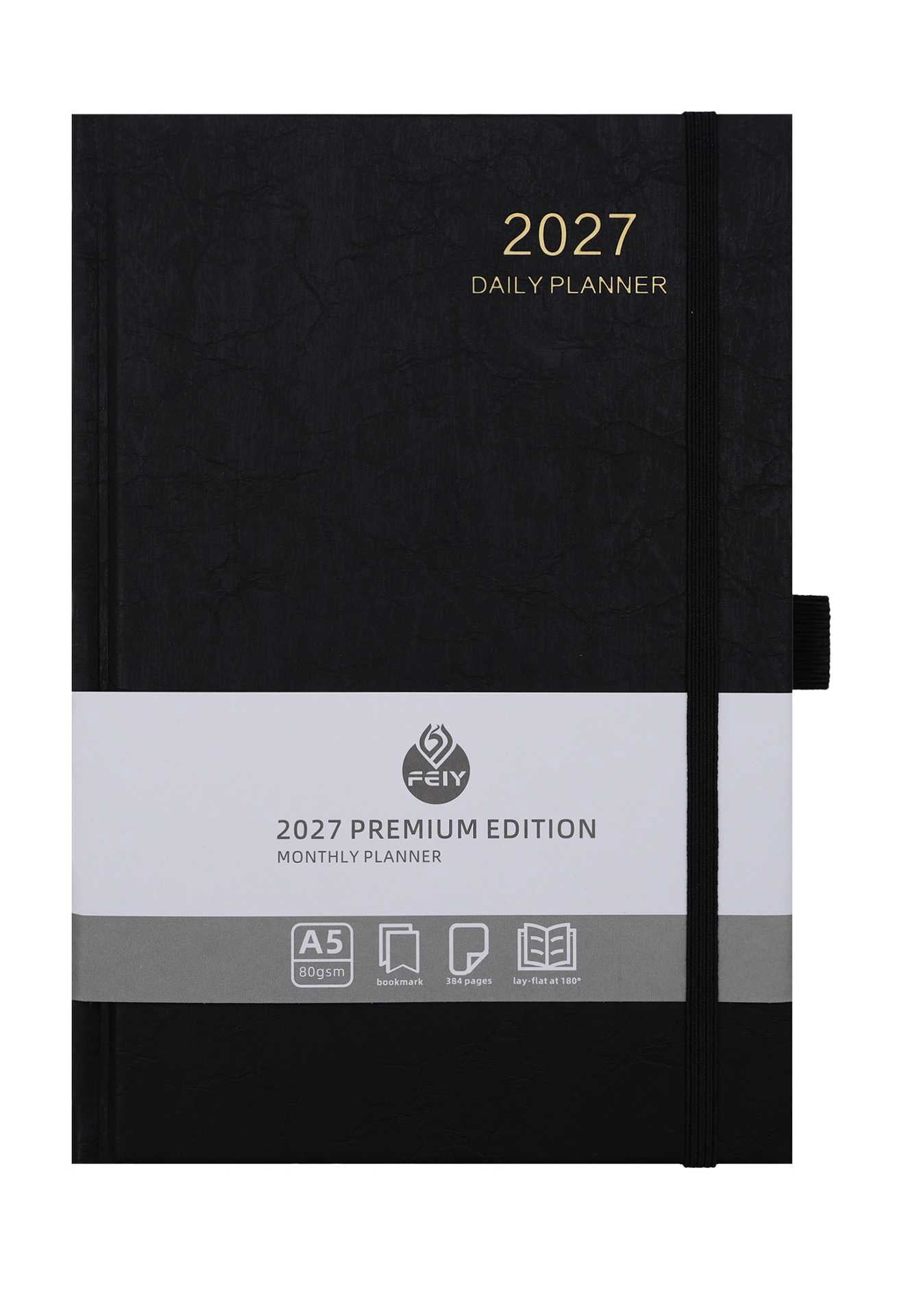 2027 Daily & Monthly Planner,A5 Hardcover Agenda, Leatherette Cover ...