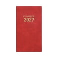 2027 Daily Planner Portable Notebook Red 6.8x3.7 Inches Lined Journal ...
