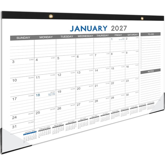 2027 Desk Calendar - 12 Months Calendar from January 2027 to December ...