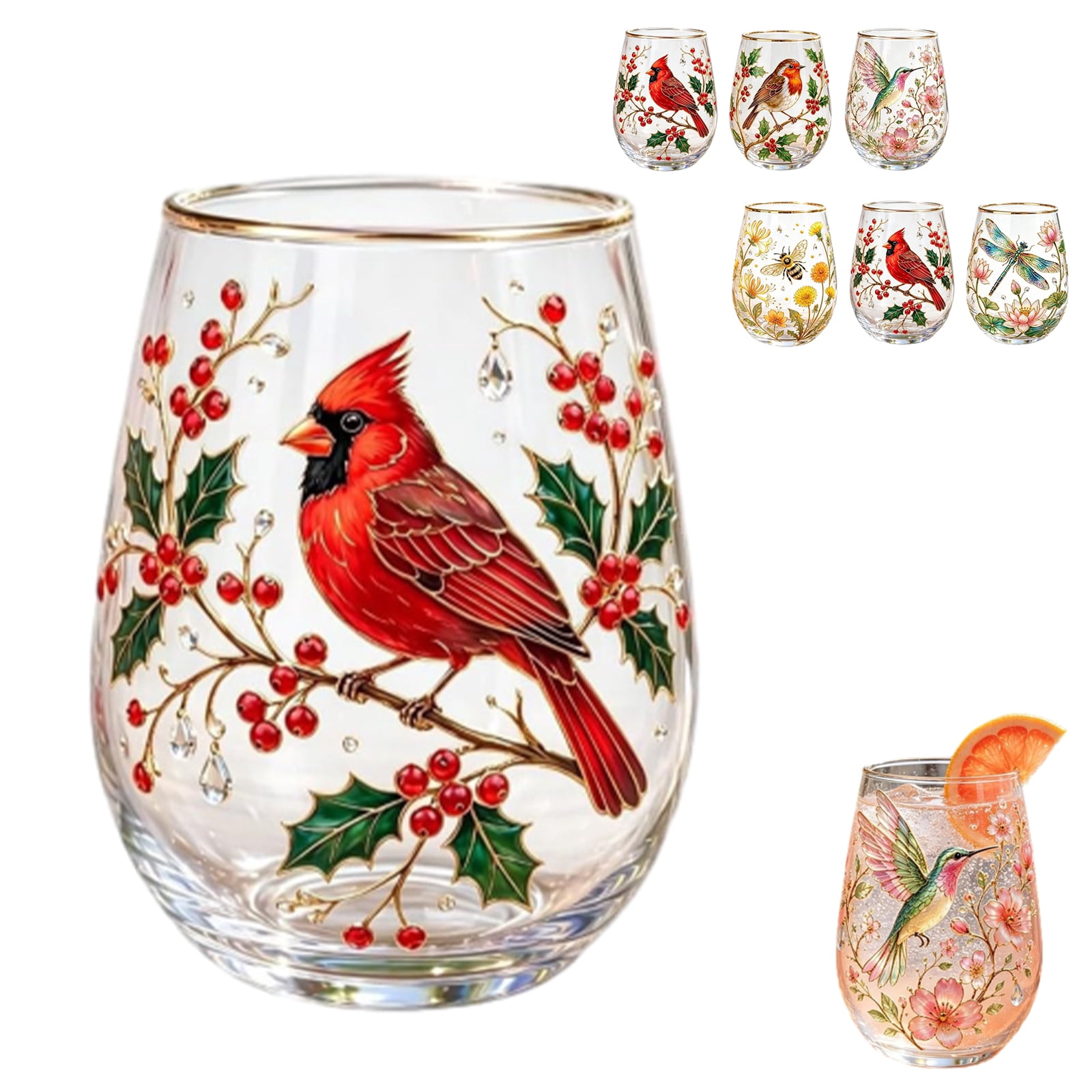2027 Hummingbird Morning Bliss Glass Tea Cup (400ml/14oz), Anti ...