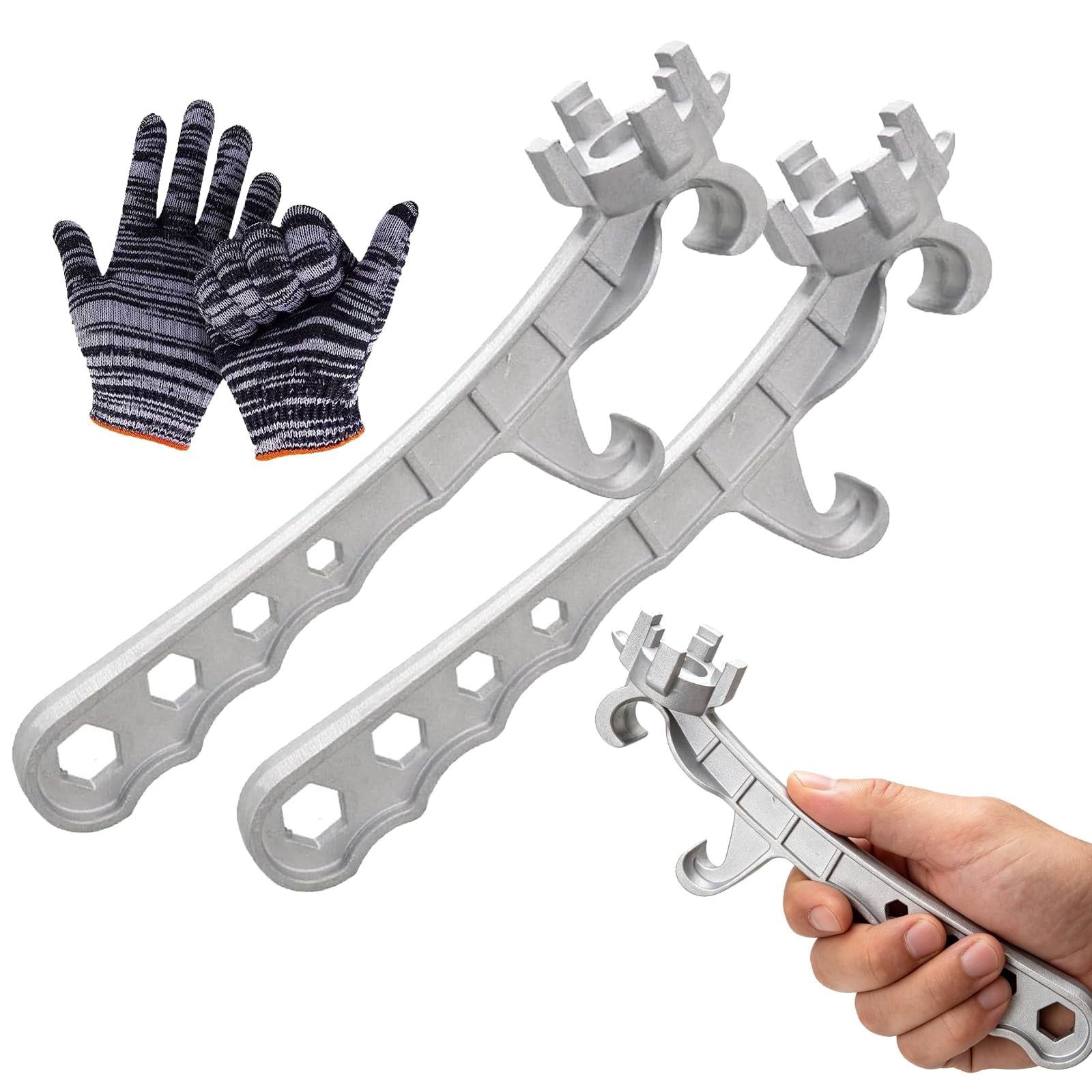 2027 New 7-in-1 Aluminum Bung Wrench, 5 Gallon Bucket Opener Tool, Non ...