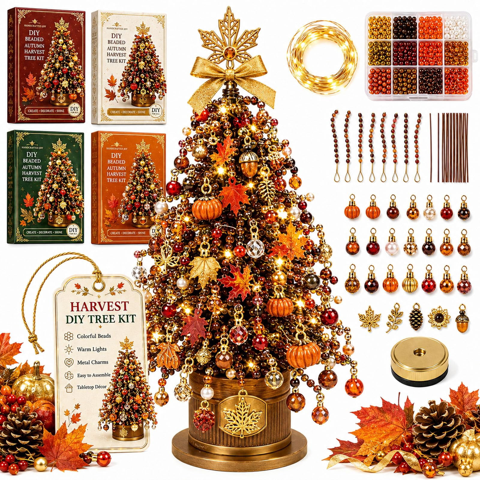 2027 New Twinkle Kit Christmas Tree, DIY Beaded Christmas Trees Kit ...