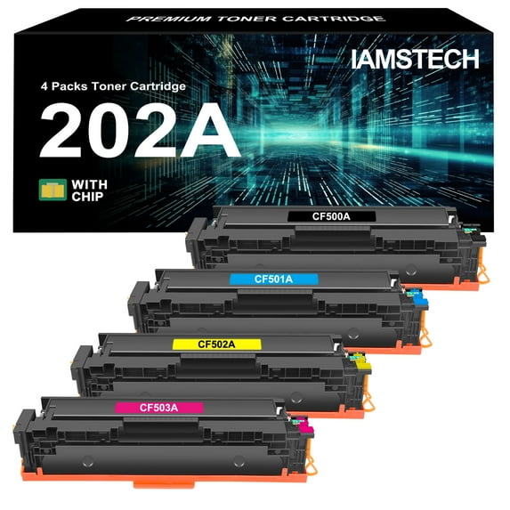 IAMSTECH Compatible HP 202A 202X Toner Cartridge, Color LaserJet Pro ...