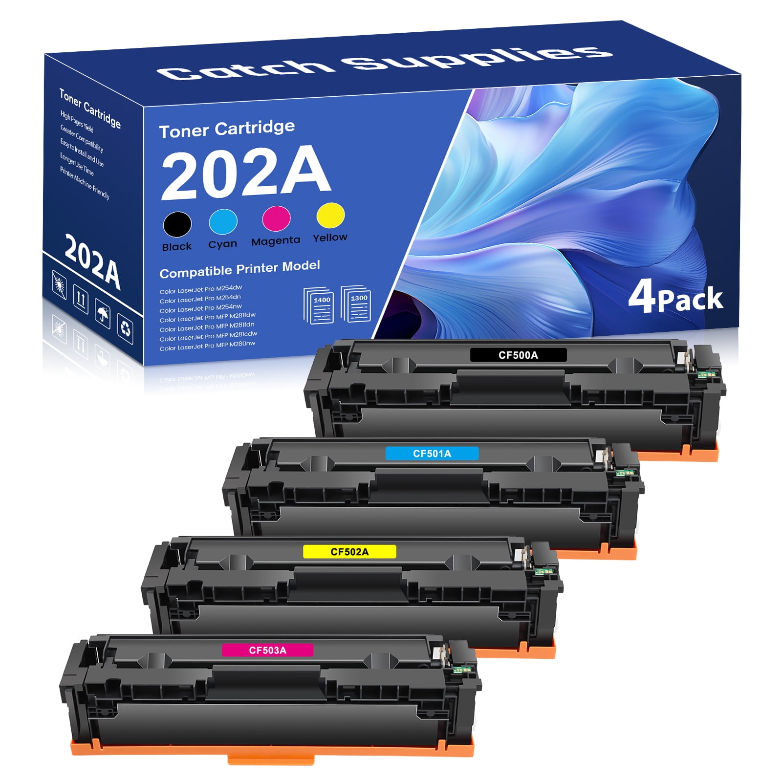 202A Toner Cartridge Replacement Compatible for HP 202A CF500A 202X ...