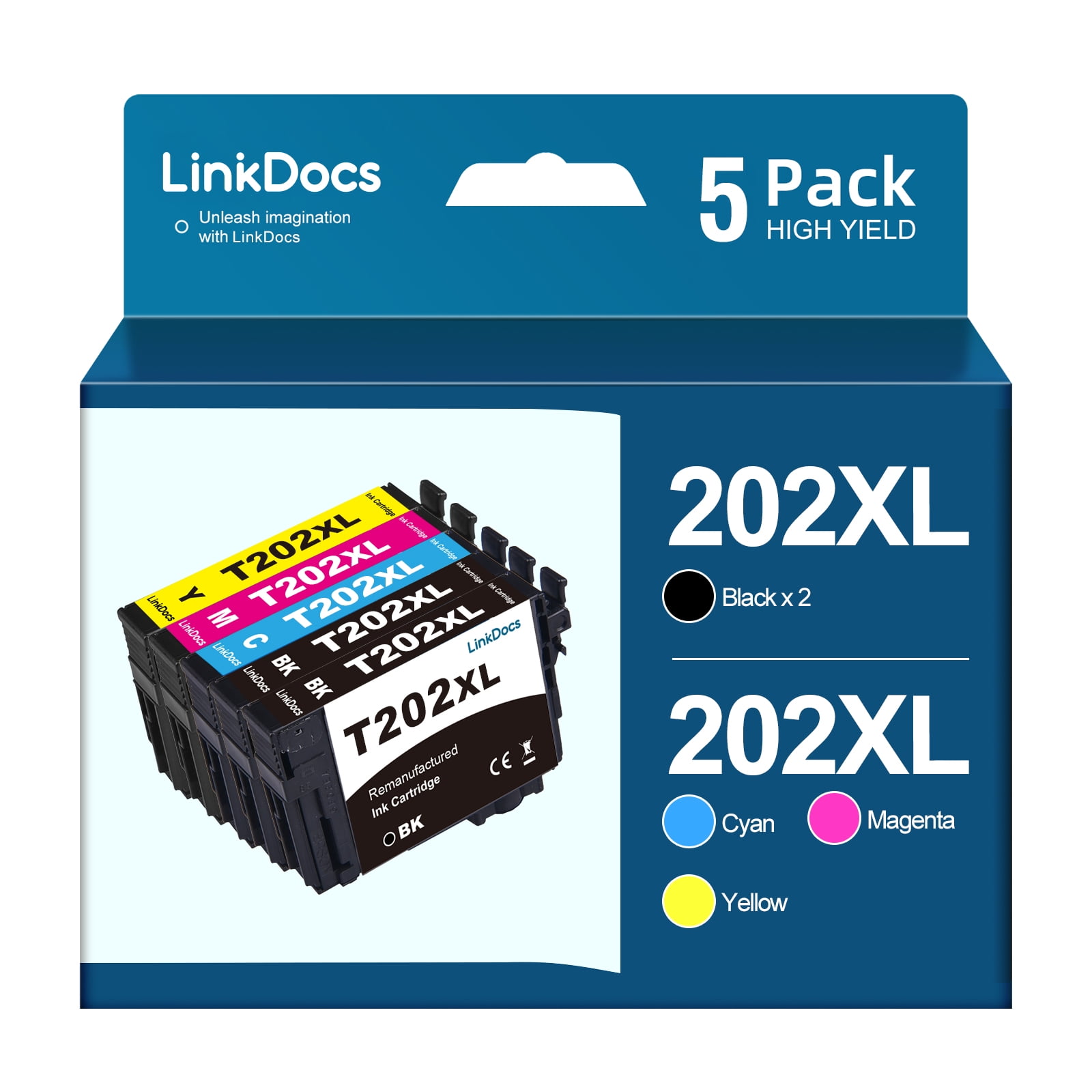 202xl Ink Cartridges with Latest Chips Replacement for Epson 202, 202XL ...