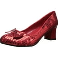 203-Judy Closed Toe Red Sequin Pump - Walmart.com