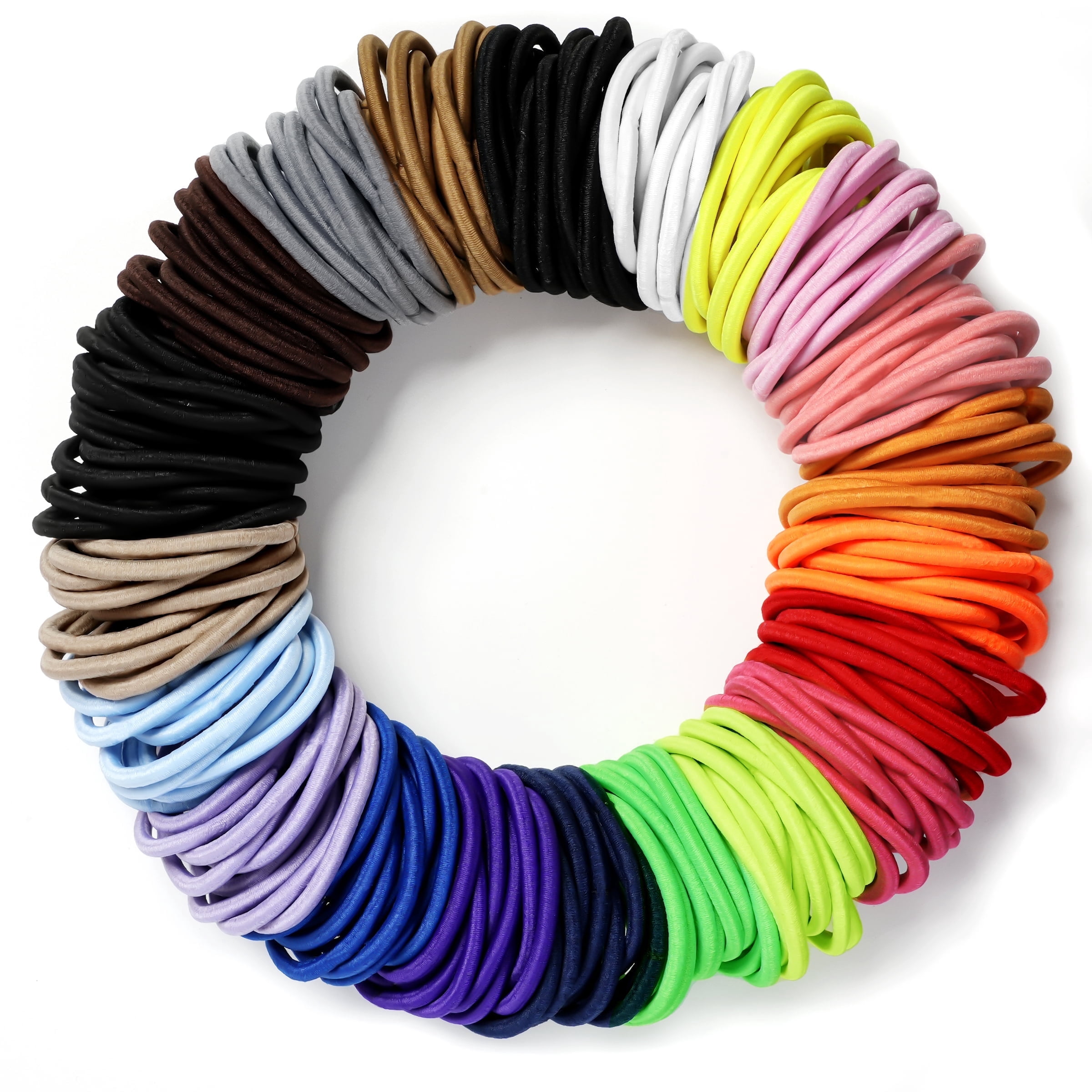 Hair Ties No Damage - 203 Pcs 4mm Rubber Bands for Hair, 20 Colors ...