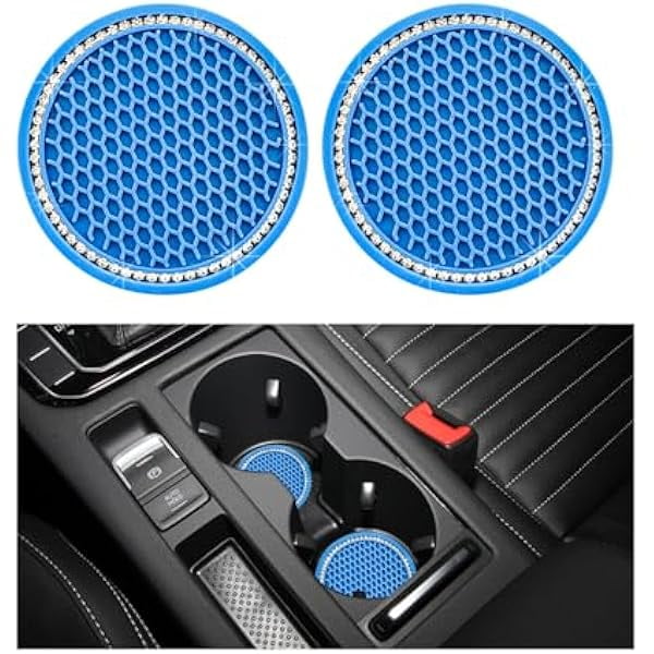 2032 2 PCS Bling Car Cup Coaster, 2.75 Inch Crystal Rhinestone Auto Cup ...