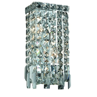 Valetta Integrated LED chip light Chrome Wall Sconce Clear Royal Cut ...