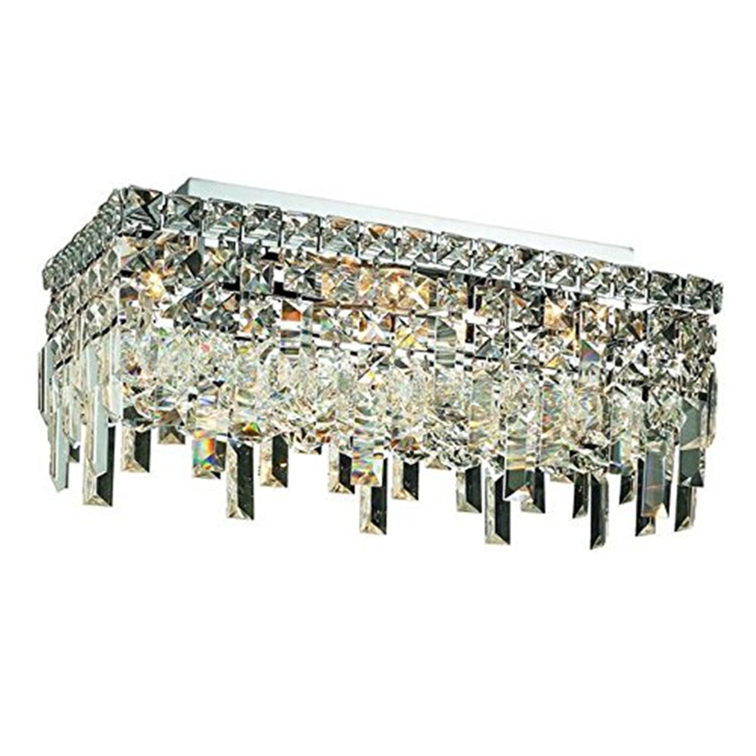 2035 Maxime Collection Flush Mount L16in W8in H7in Lt:4 Chrome Finish ...