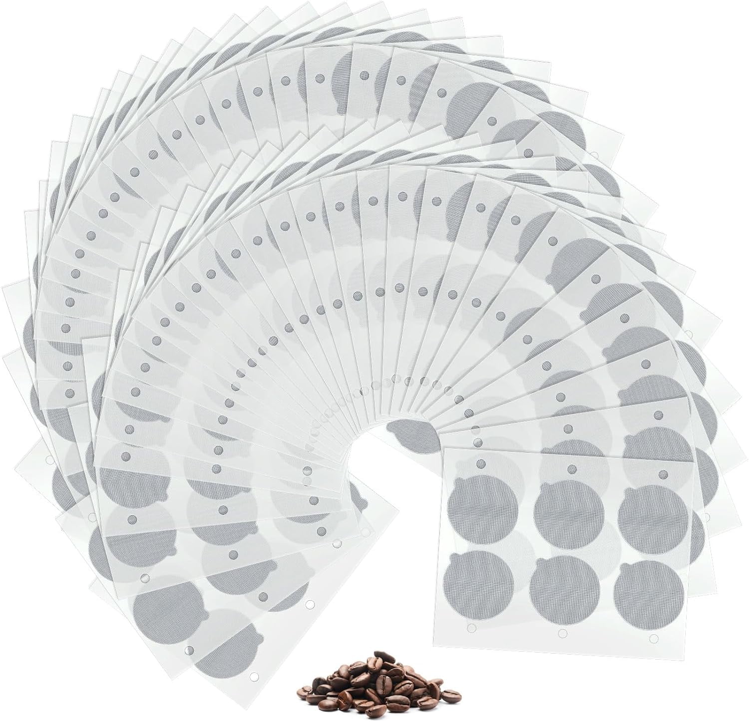 204 Pcs Espresso Coffee Capsules Foil Seals Aluminum Lids Stickers to ...